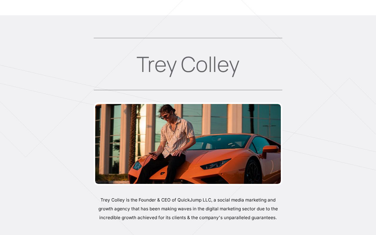 Trey Colley - Founder Of QuickJump LLC